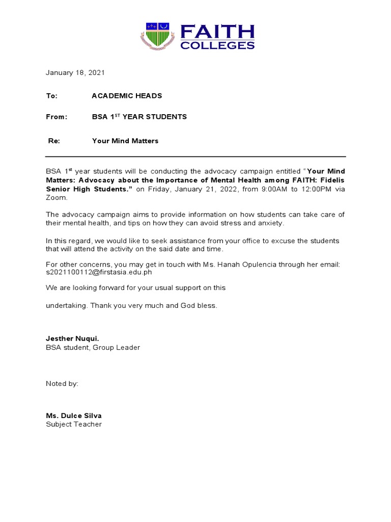 Advocacy Campaign Letter | PDF