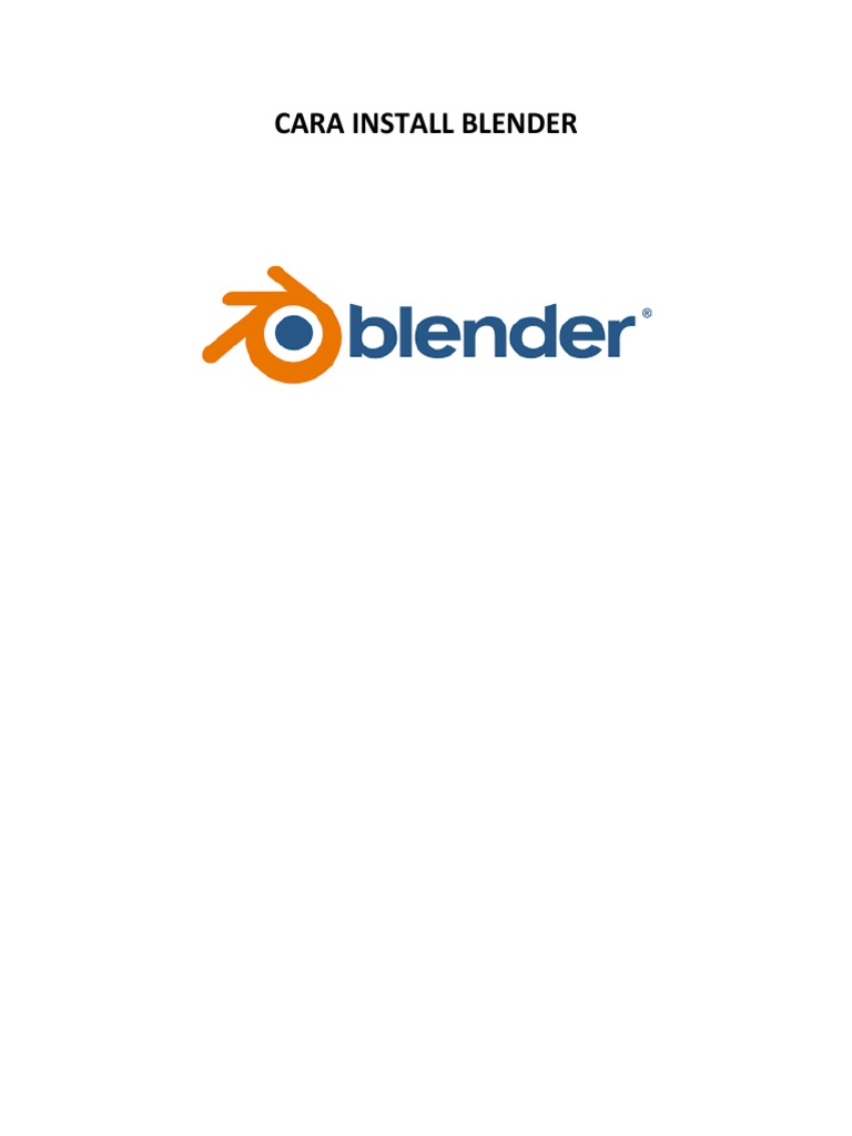 Cara Install Blender Pdf