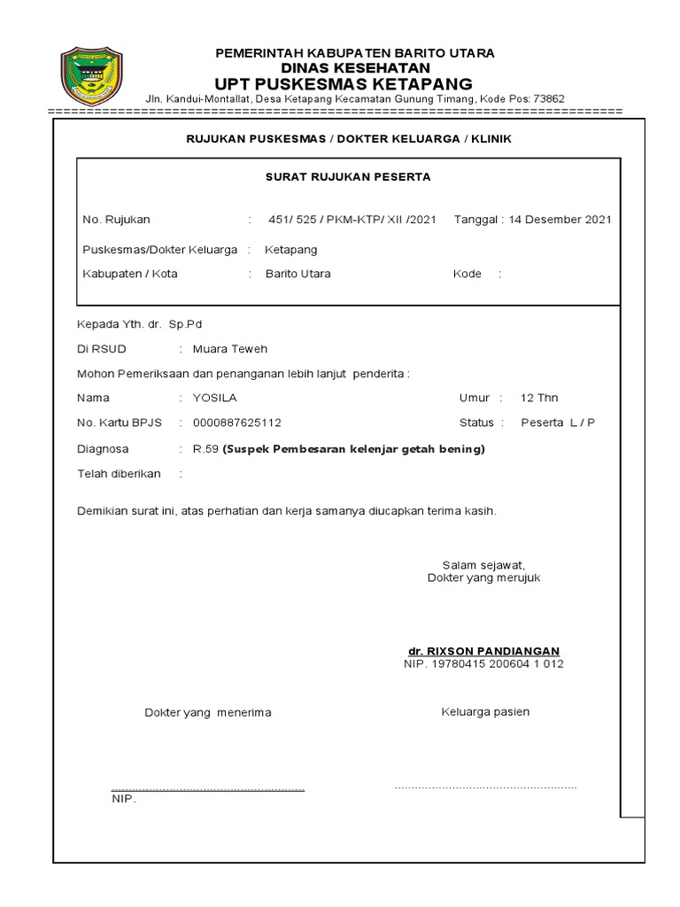 Surat Rujukan BPJS | PDF