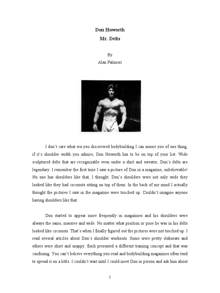 Don Howorth Mr. Delts | Download Free PDF | Weight Training | Physical ...