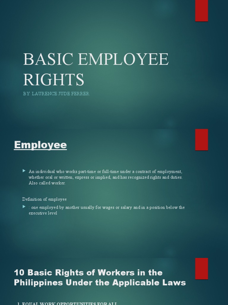 Basic Employee Rights | PDF | Employment | Labour Law