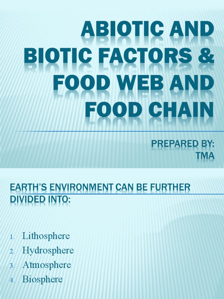 1.3. Abiotic and Biotic Factors & Food Web and Food Chain | PDF | Food ...