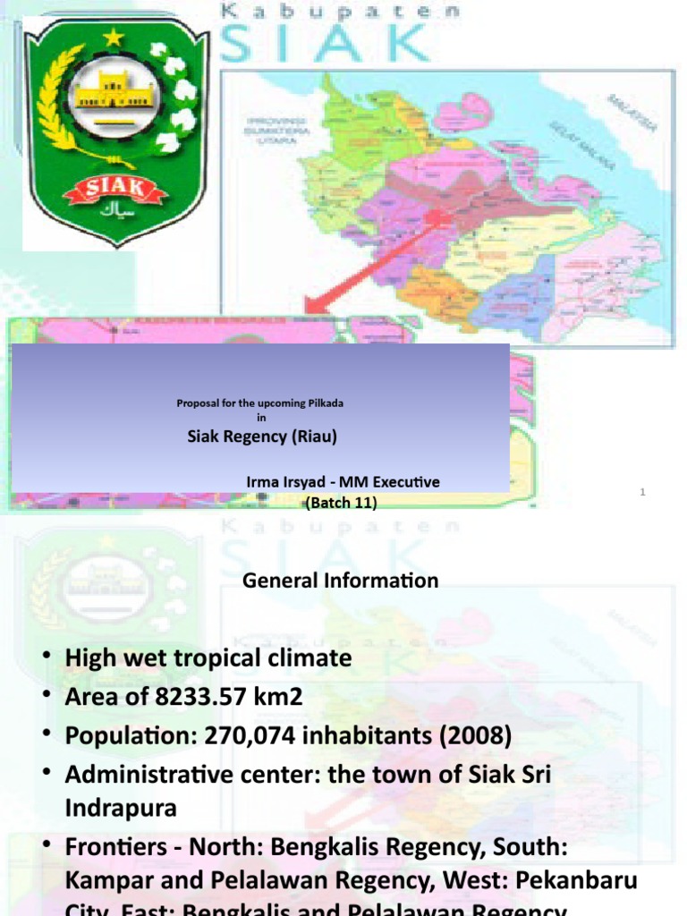 Siak Regency (Riau) : Irma Irsyad - MM Executive (Batch 11) | PDF ...