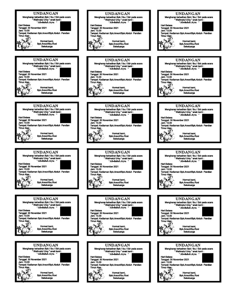 Undangan Rokok | PDF