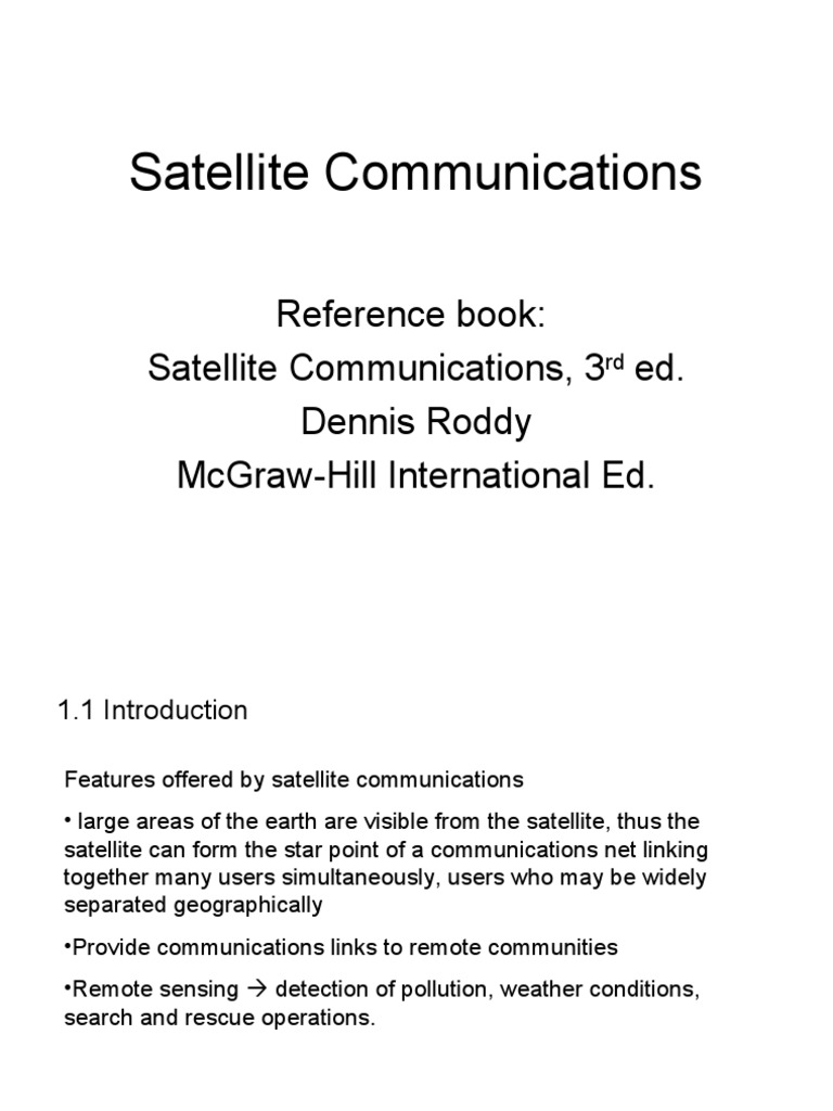 Satellite Communications: Reference Book: Satellite Communications, 3 ...