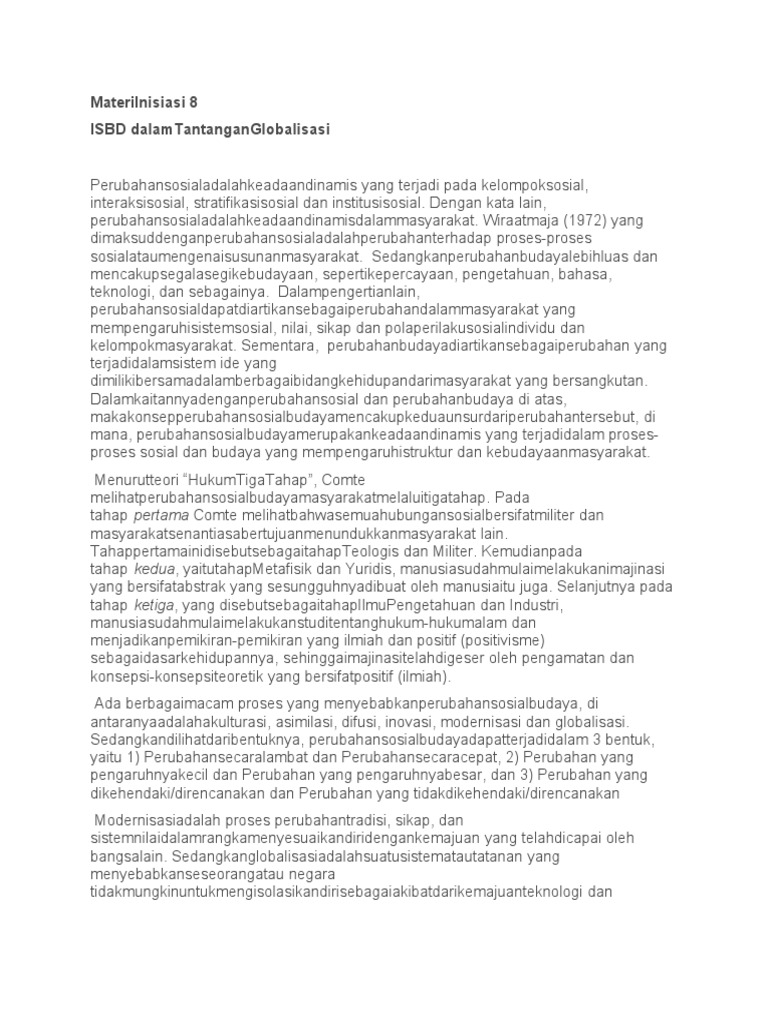 ISBD Dalam Tantangan Globalisasi-Isbd | PDF