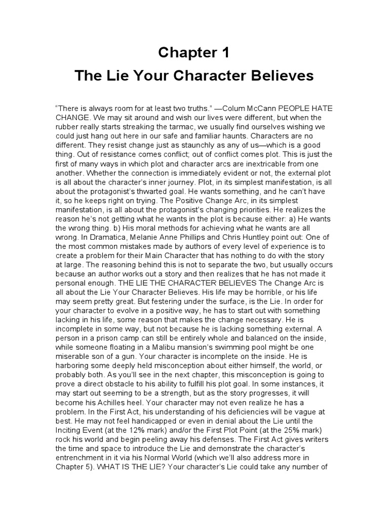 THE THREE BASIC CHARACTER ARCS Although The Possibilities For Character ...