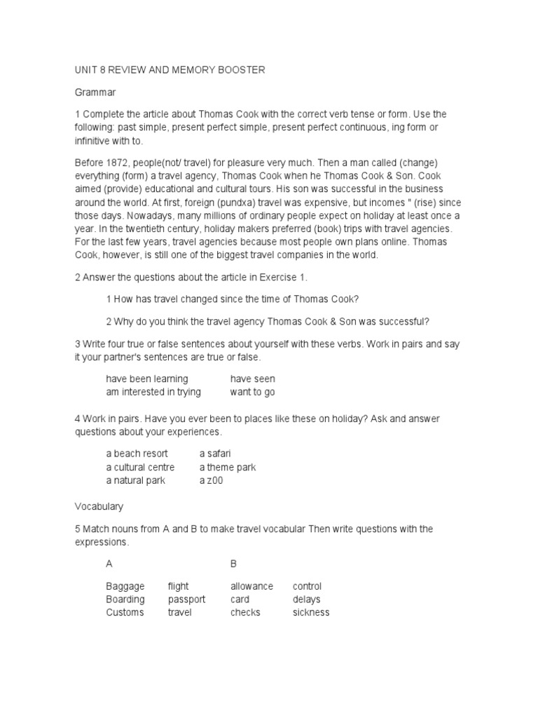 Review and Memory Booster. | PDF | Linguistics | Syntax