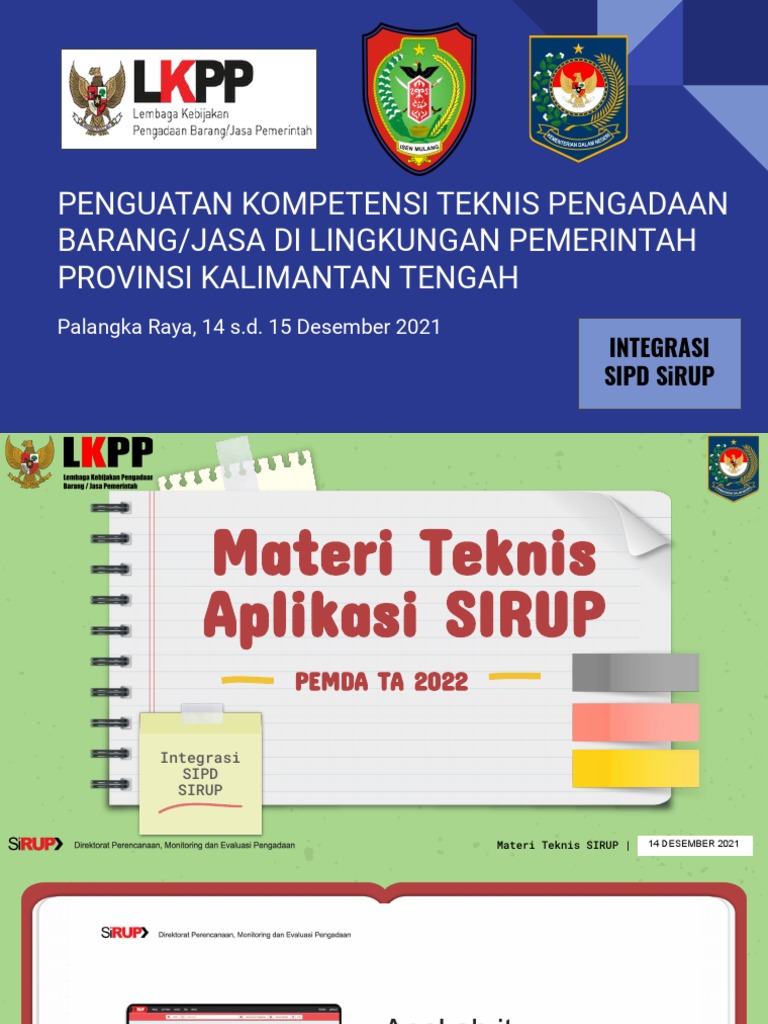 03.teknis Sipd Sirup | PDF