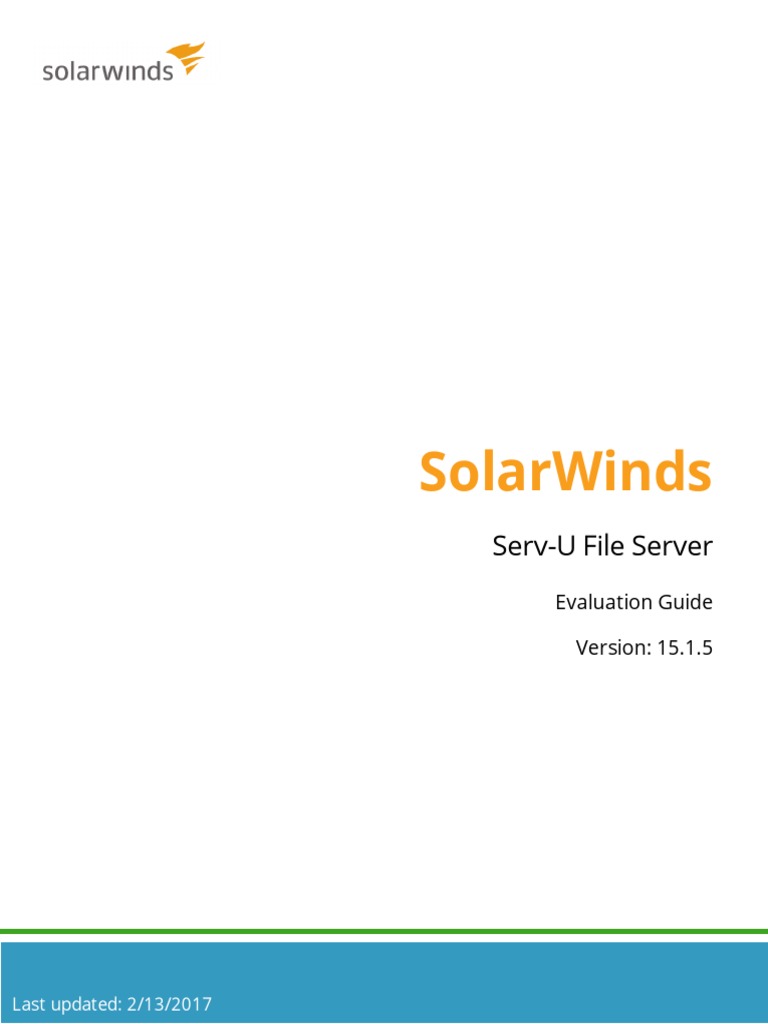 Solarwinds: Serv-U File Server | PDF | File Transfer Protocol ...