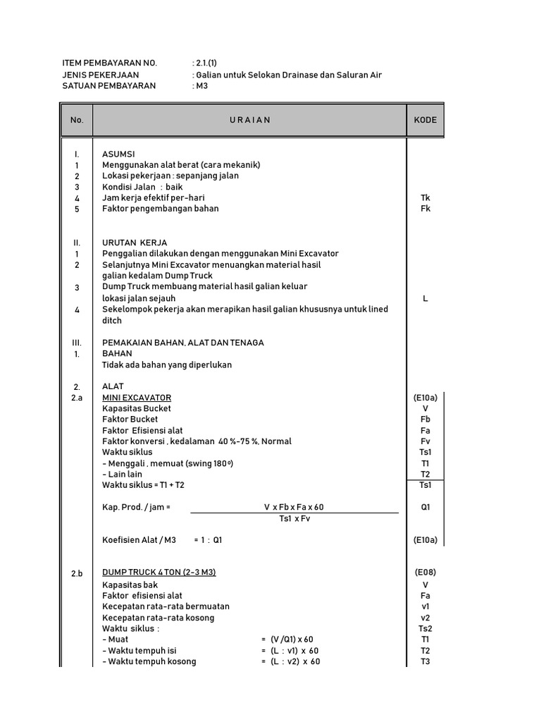 Analisa Galian | PDF