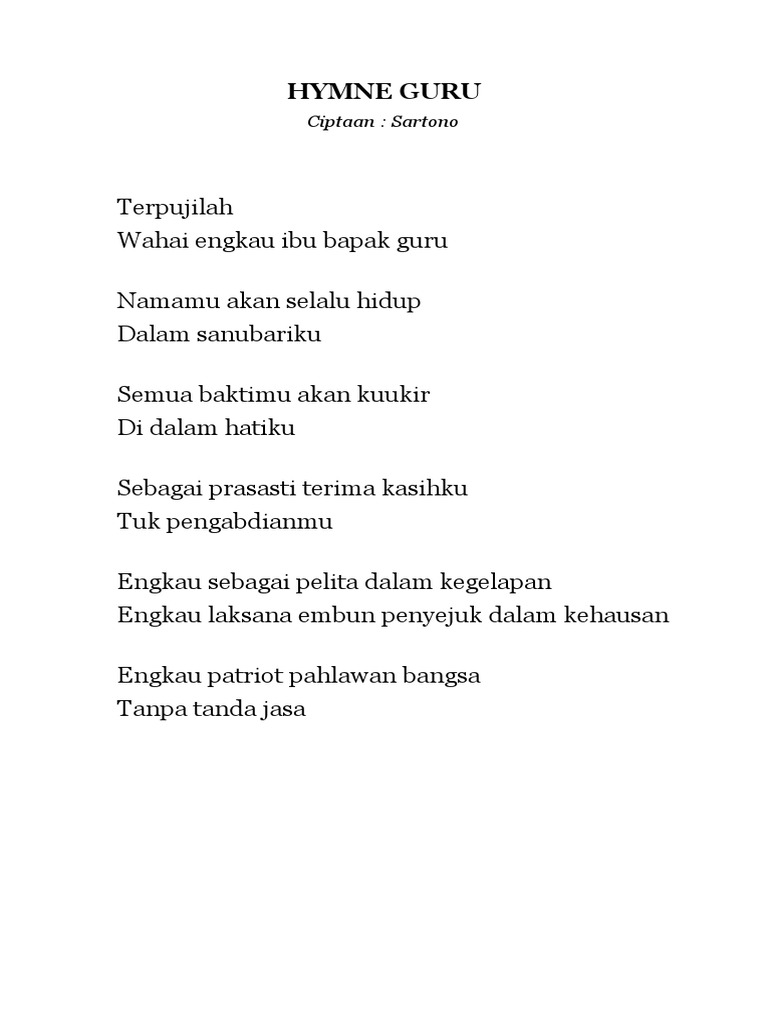Hymne Guru | PDF