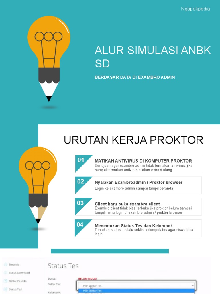 Alur Simulasi Anbk SD: Ngapakpedia | PDF
