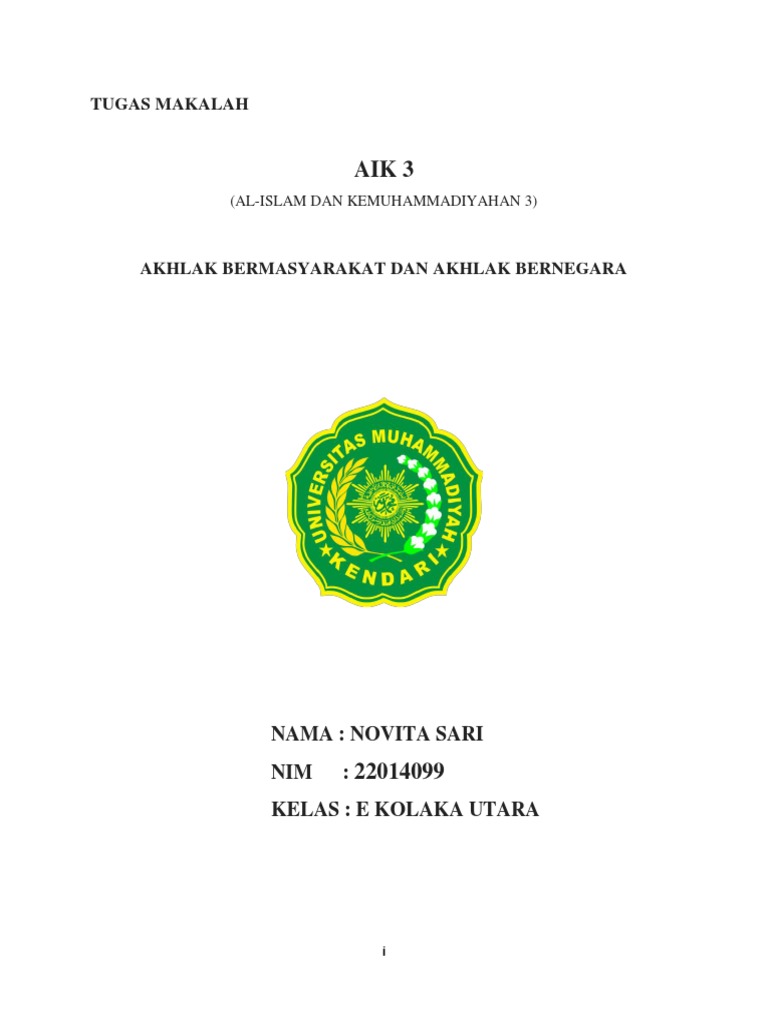 Makalah Akhlak Bermasyarakat Dan Bernegara | PDF Makalah Akhlak Bermasyarakat Dan Bernegara | PDF