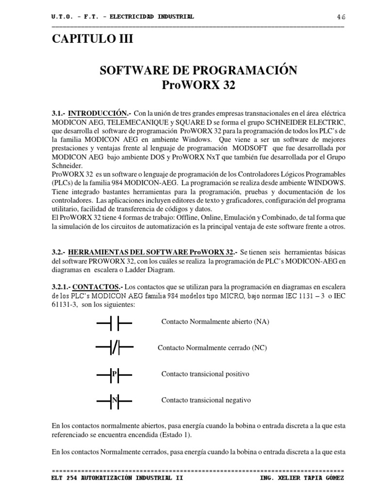 ProWORX 32: Programación de PLCs MODICON | PDF | Controlador lógico ...