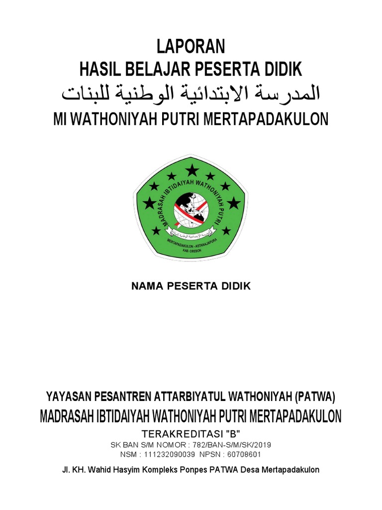 MAP RAPORT MI PUTRI Ok | PDF