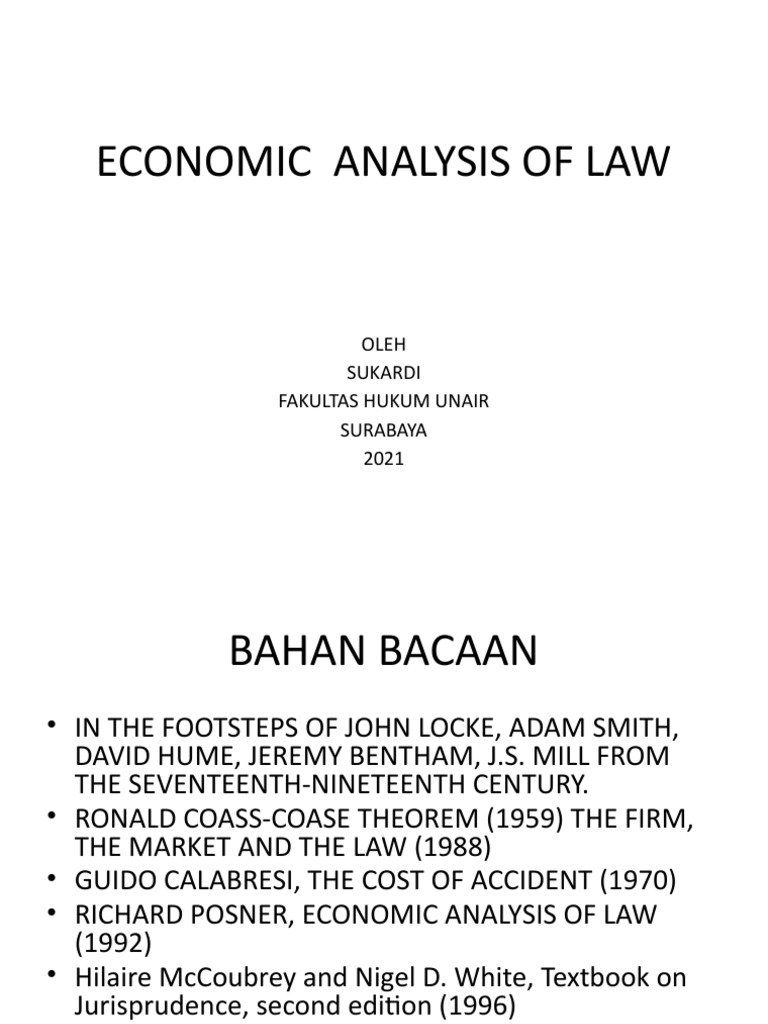 Economic Analysis of Law | PDF