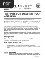 PWD Application Form | PDF | Employment | Disability