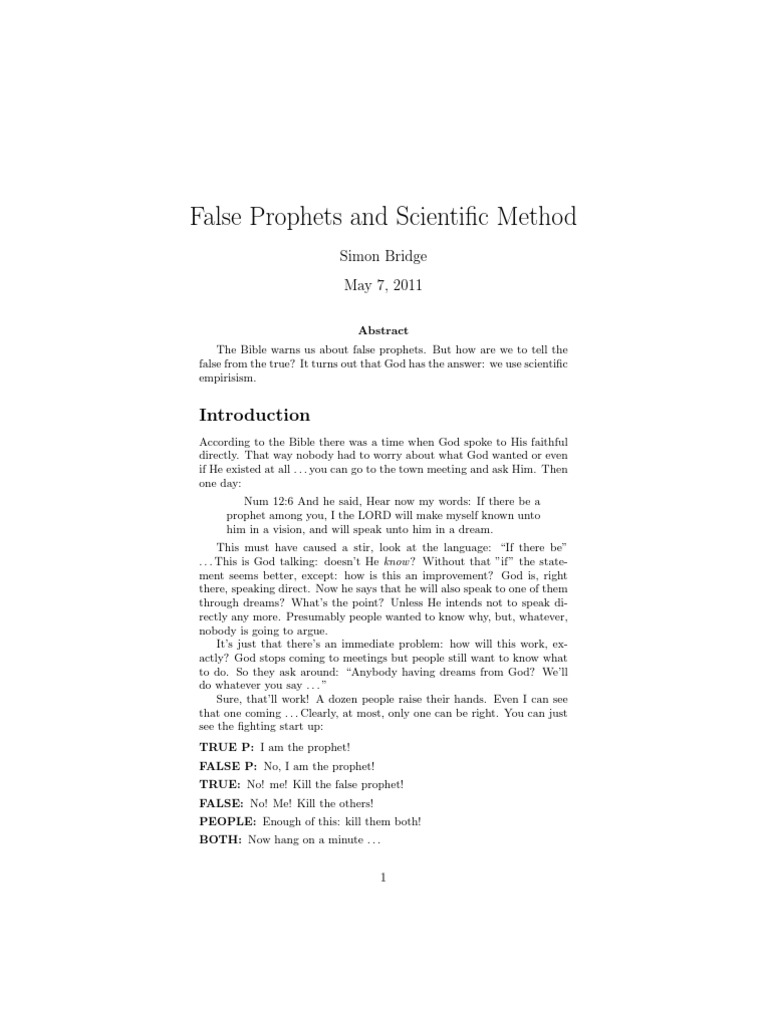 Prophet Science | PDF | Prophet | Prophecy