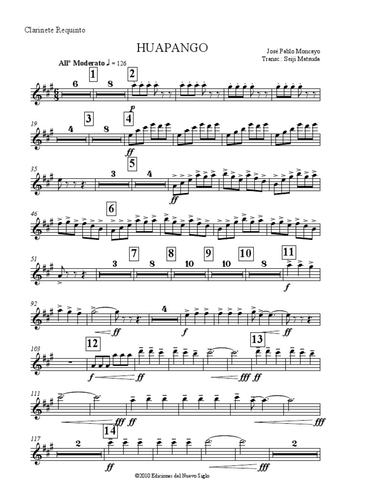 Huapango de Moncayo Eb Clarinet | PDF