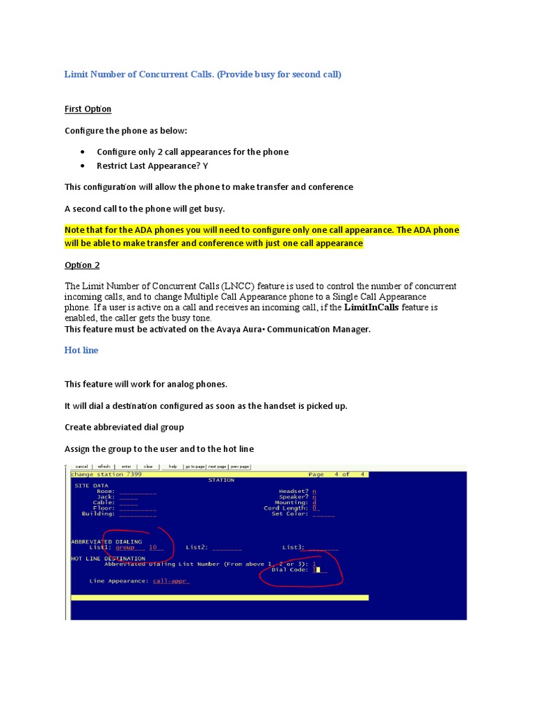 Limit Number of Concurrent Calls. (Provide Busy For Second Call) | PDF ...