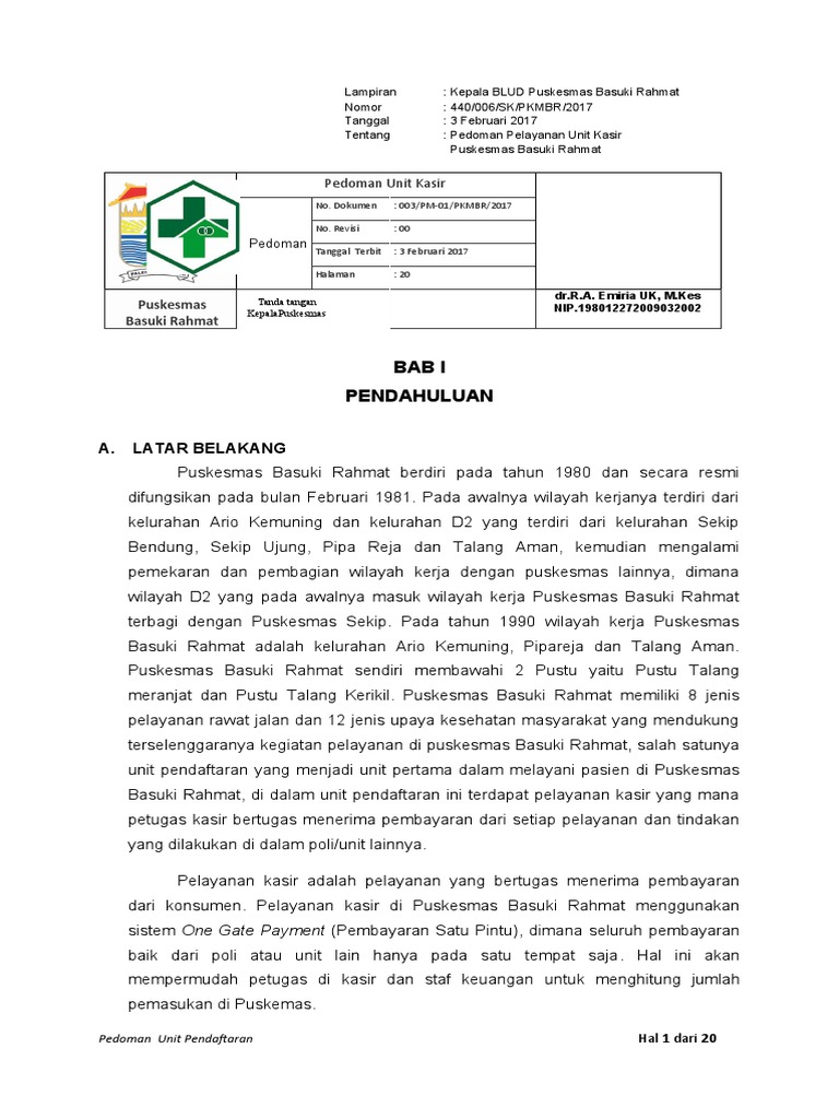 PM UNIT Kasir | PDF