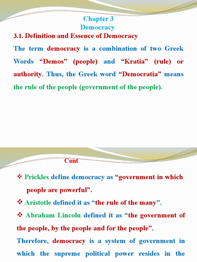 Understanding Democracy: Chapter 3 Overview | PDF | Political ...