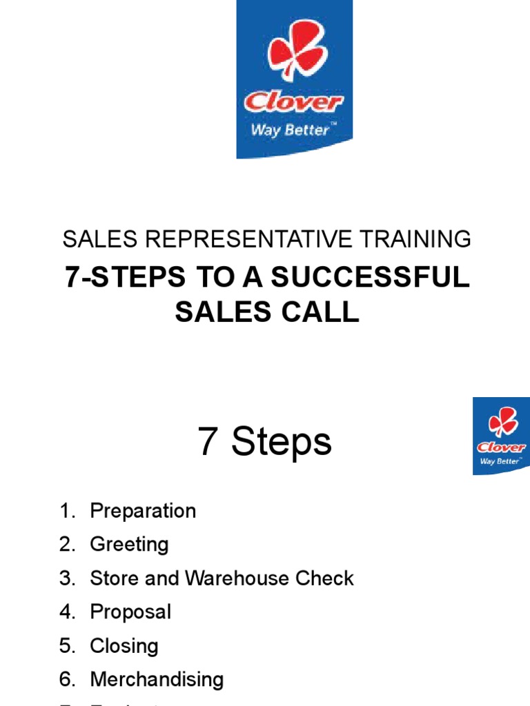 Sales Rep Training 7 Steps Sales Call Final | PDF
