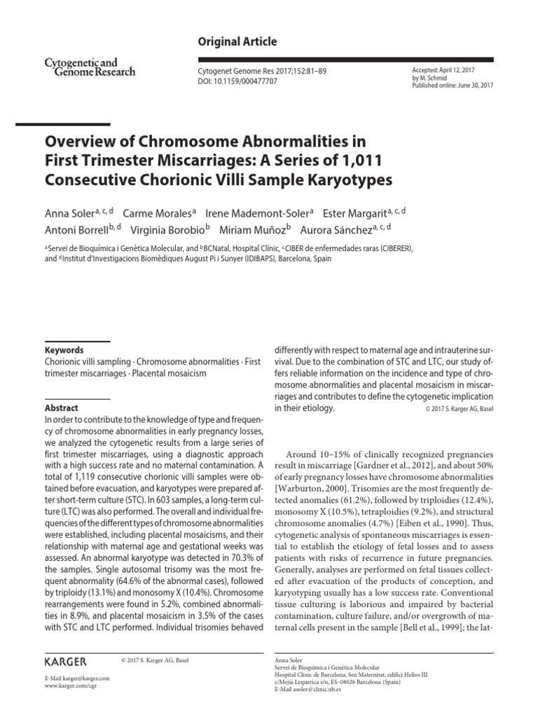 Mosaic Trisomy 16 | Download Free PDF | Karyotype | Miscarriage