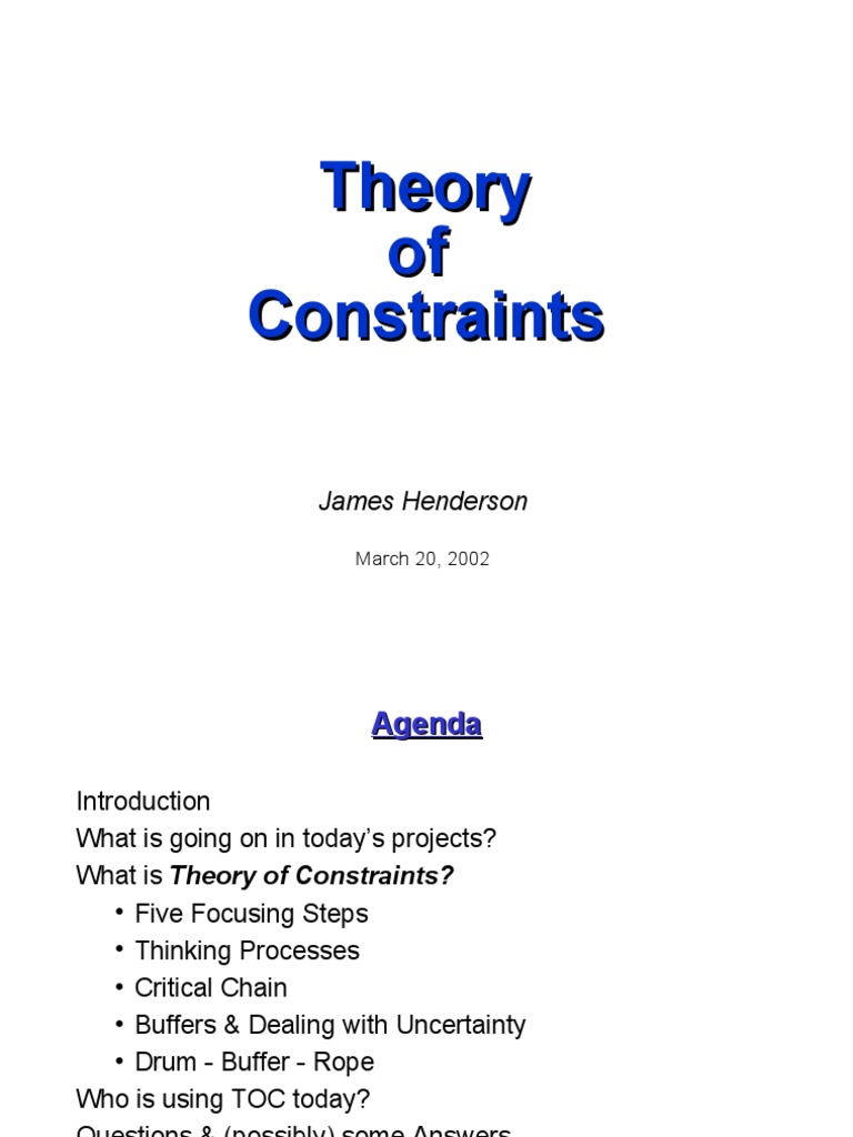 Drum Buffer - Rope Method | PDF | Business