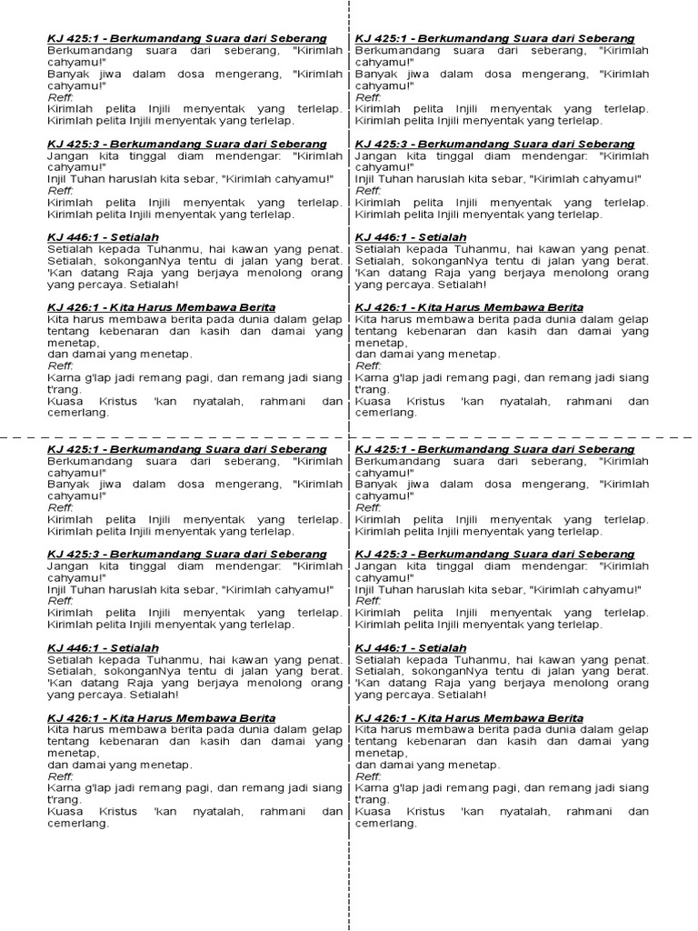KJ 425 | PDF | Agama & Spiritualitas
