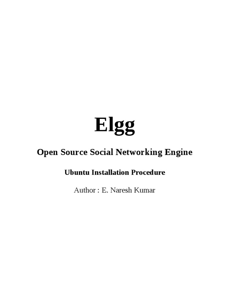 Elgg - Ubuntu Installation Procedure | PDF | Web Server | Internet & Web