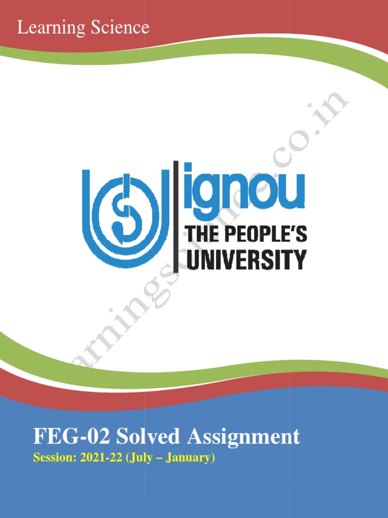 FEG 02 Solved Assignment 2021 2022 Vjix7i | PDF | Family | Infection