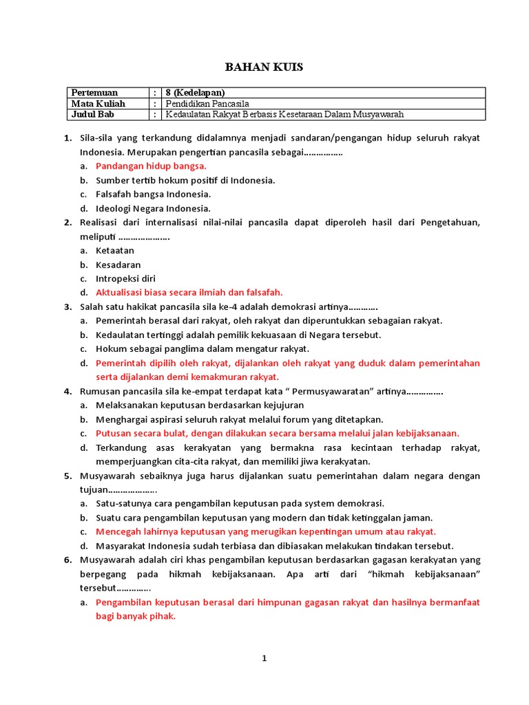 Bahan Kuis Pekan Ke-8 Fix | PDF | Ilmu Sosial | Filsafat