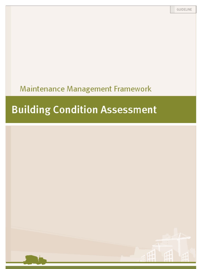Building Condition Assessment: Maintenance Management Framework | PDF ...