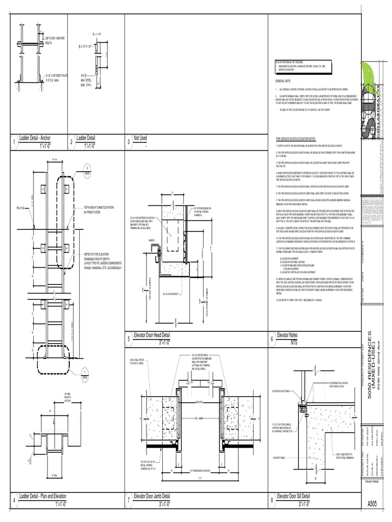 Elevator Door Jamb and Sill Details | PDF | Elevator | Door