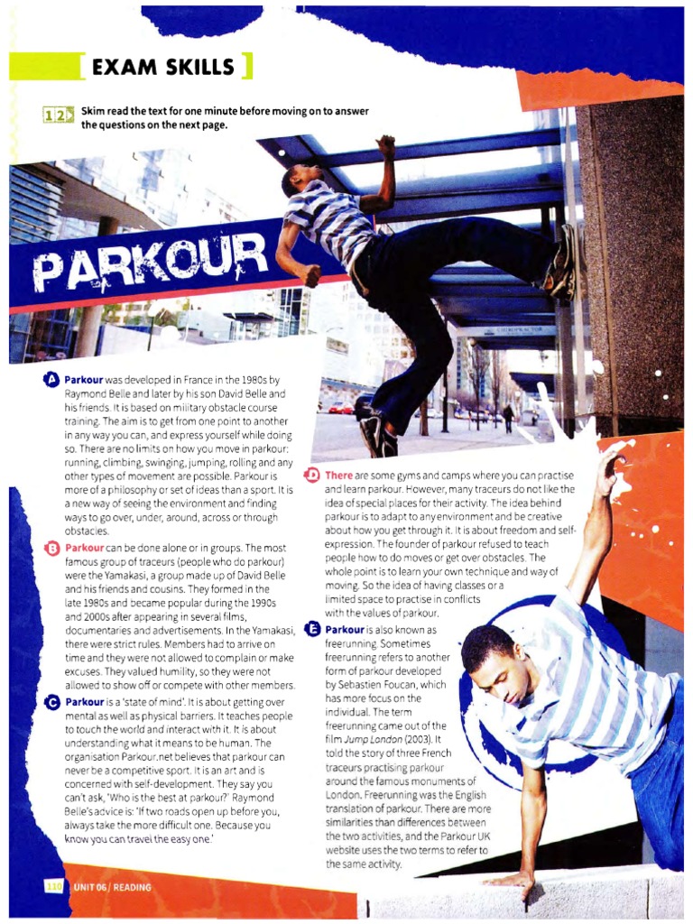 01.WEEK 4 - EXTRA READING 1 - Parkour | PDF