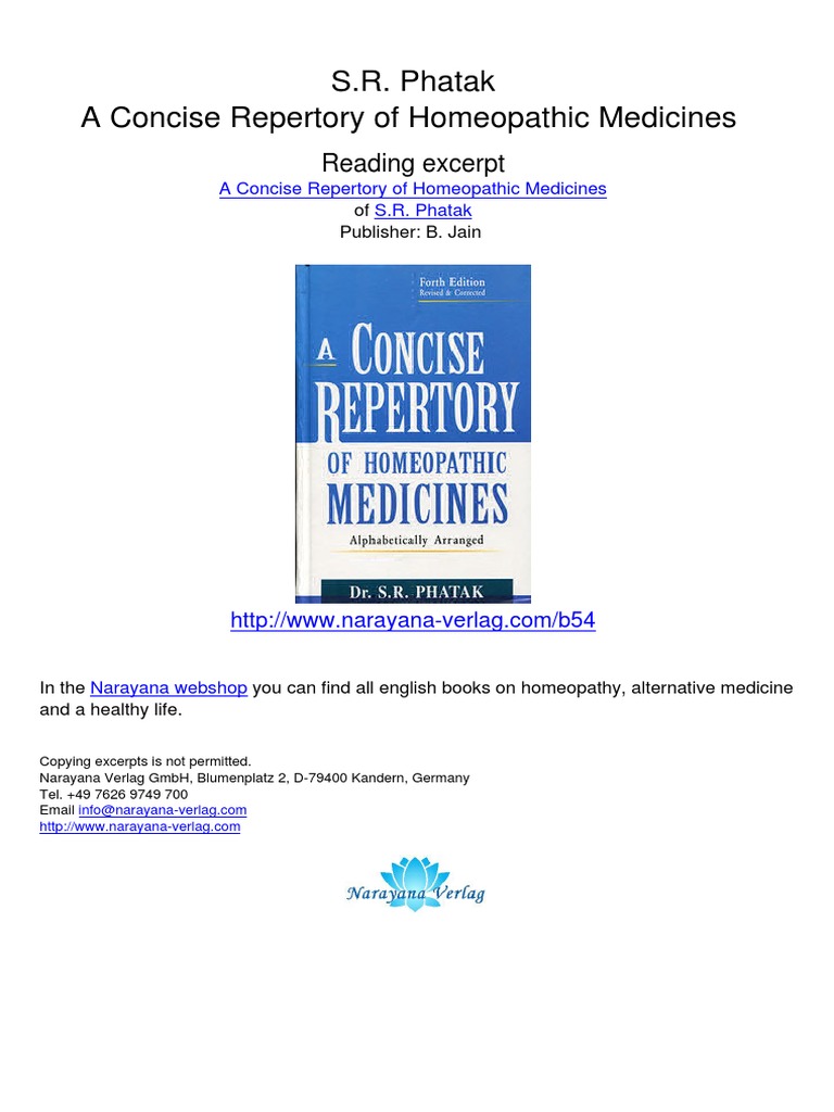 A Concise Repertory of Homeopathic Medicines S R Phatak.00054 1fever | PDF