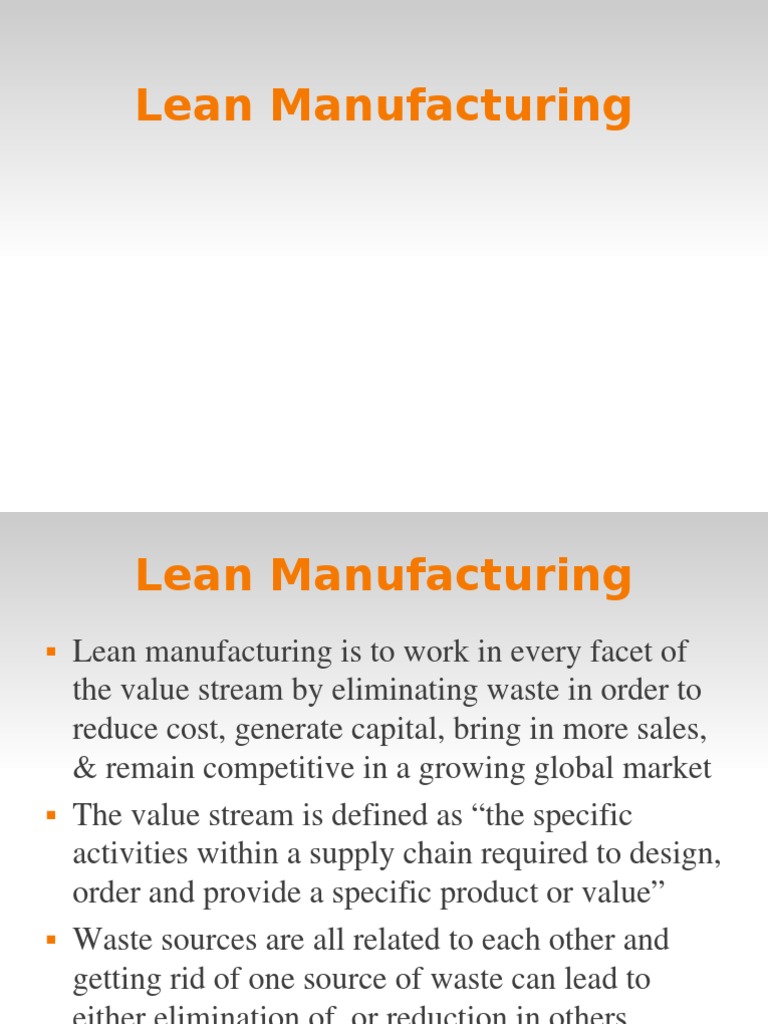 Lean | PDF | Lean Manufacturing | Inventory