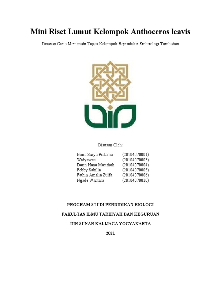 Mini Riset Lumut | PDF