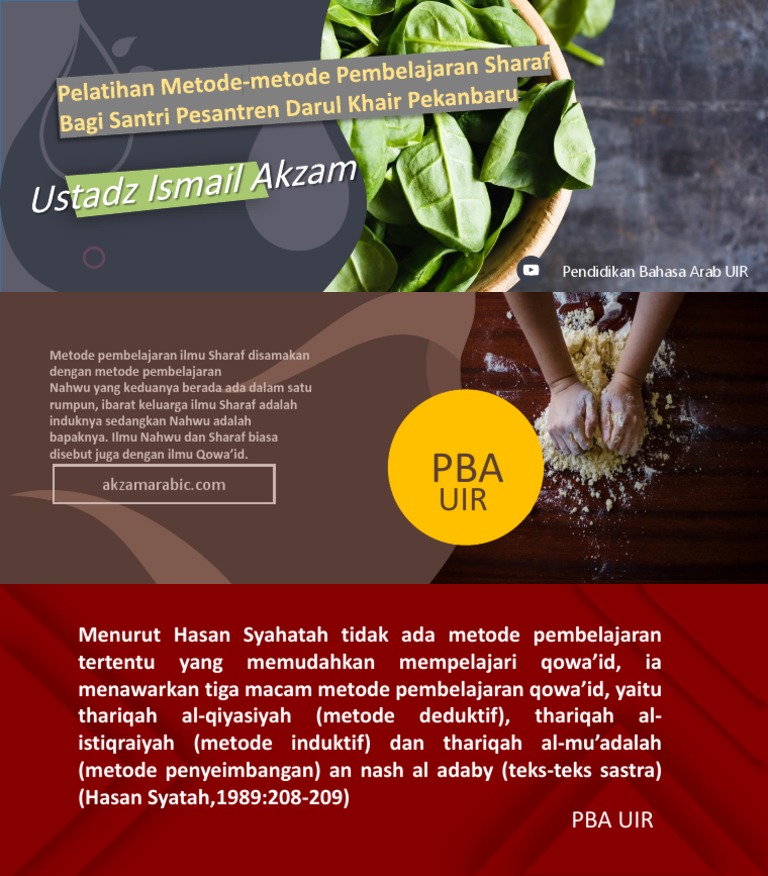 Pelatihan Metode-Metode Pembelajaran Sharaf | PDF