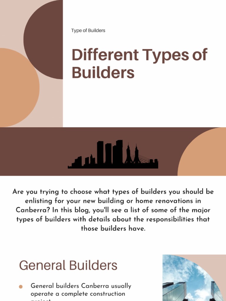 Different Types of Builders. | PDF