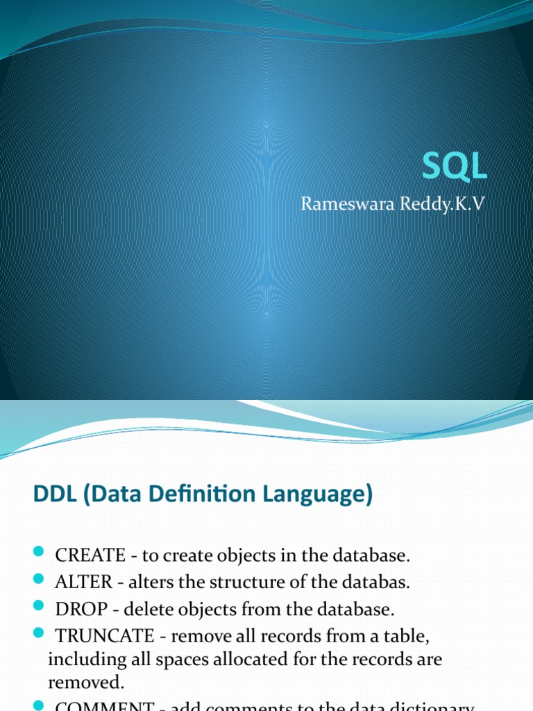 SQL Fundamentals: An In-Depth Guide to SQL Commands, Joins, and More | PDF | Data Model ...