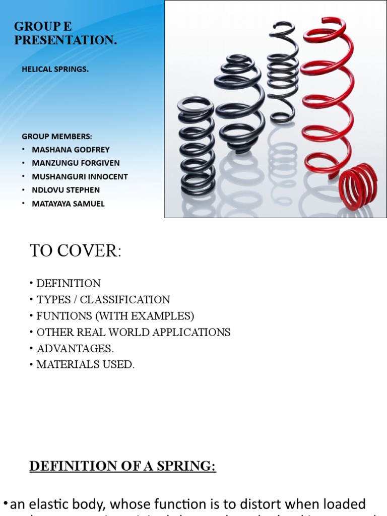Design of Helical Springs | PDF | Helix | Stress (Mechanics)