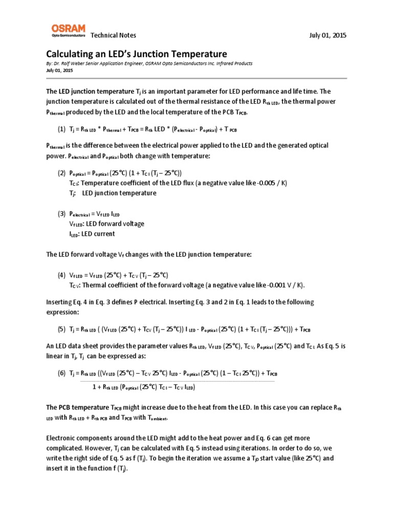 Calculation of Junction Temper | PDF | Electrical Resistivity And ...