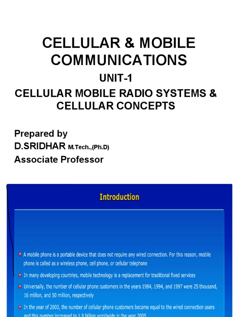 Cellular & Mobile Communications | PDF | Cellular Network | Broadcast ...