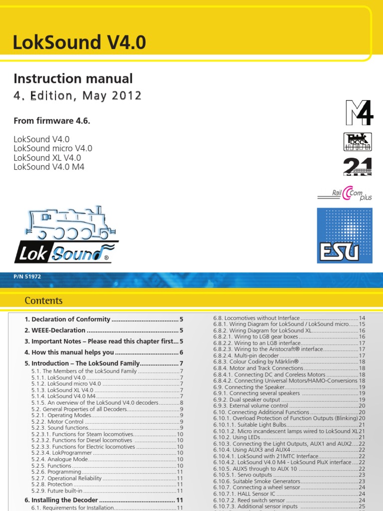 LokSound V40 ESUKG en User-Manual Edition-4 Ebook 06 | PDF