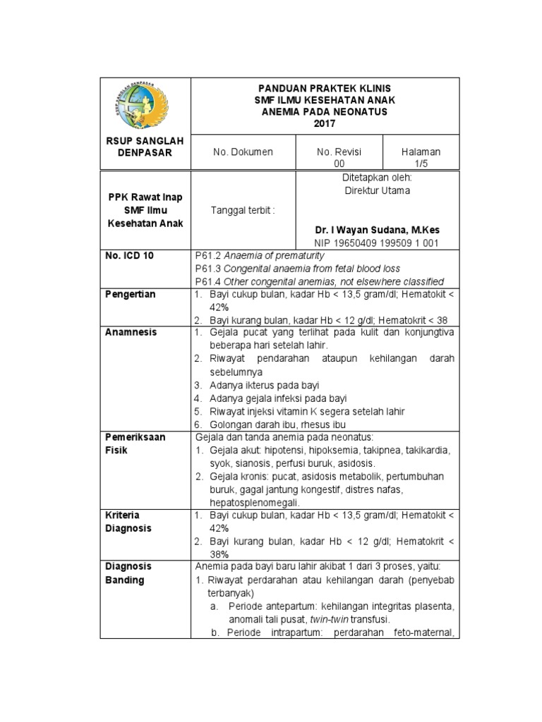 5 PPK ANEMIA PADA NEONATUS Edit 241017 | PDF