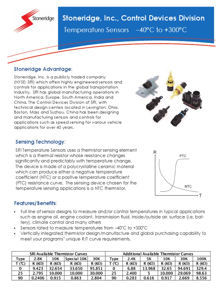 Stoneridge, Inc., Control Devices Division | PDF | Applied And ...