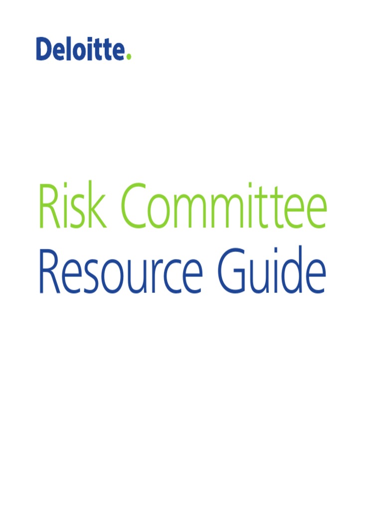 Risk Committee Resource Guide | PDF | Risk | Risk Management